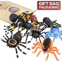 Buy Spider Toy,5 inch Realistic Black Rubber Spiders Toys Set(8 Pack ...