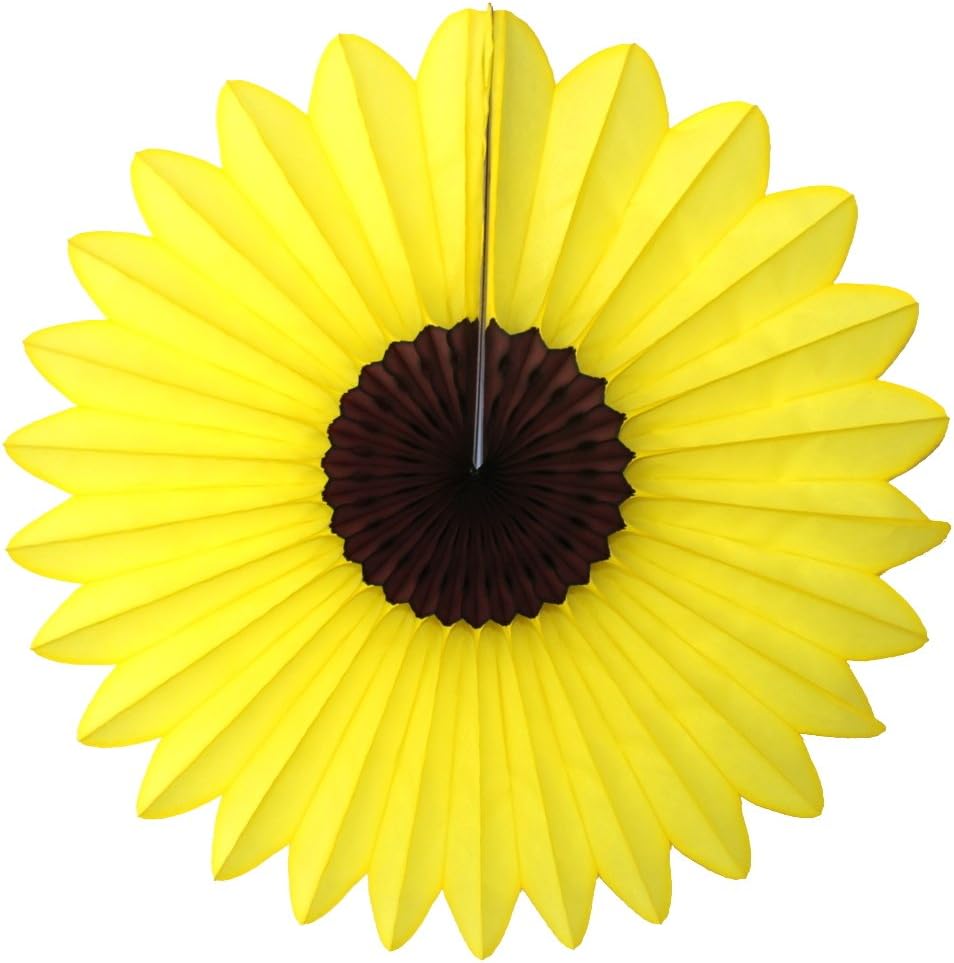 Amazon.com: Devra Party 6-Pack 18 Inch Large Tissue Paper Sunflower Fan ...