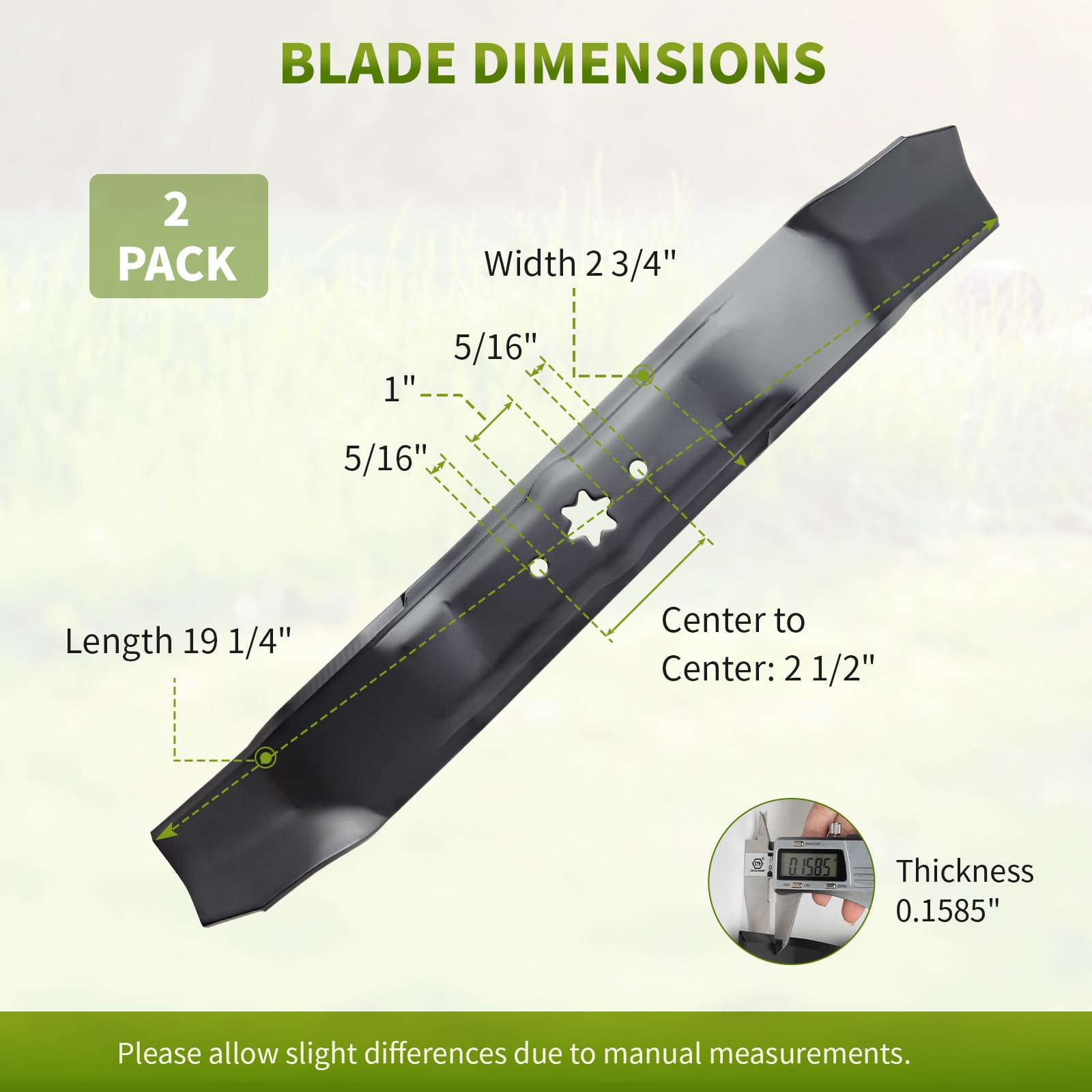 Replacement 942-0610A Mower Blades Compatible with MTD LT-400 Riding ...