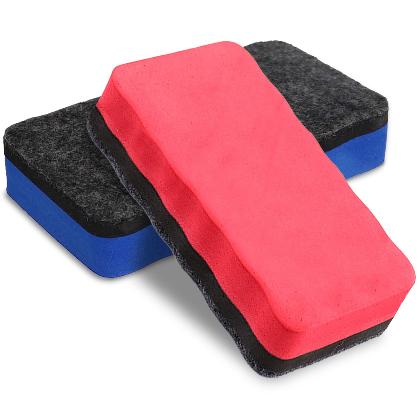 2PCS White Board Eraser,Mini Dry Eraser with Thick Felt Pad Dry Erase ...