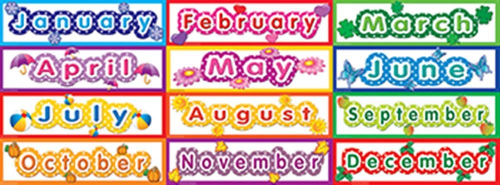 Teacher Created Resources Polka Dot Months Headliners, Multi Color ...
