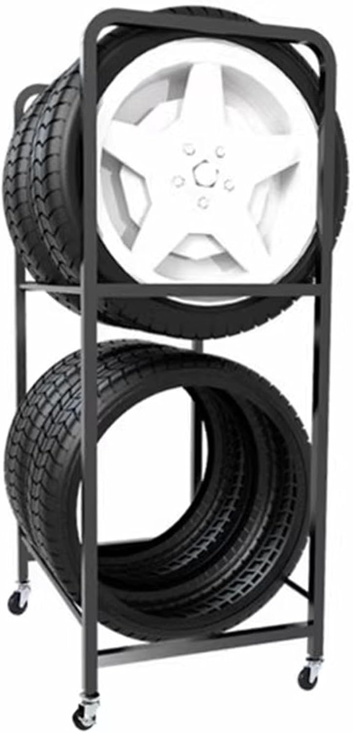 Amazon.com: MHJKHG Freestanding 2 Tier Tire Holder for Garage, Heavy ...
