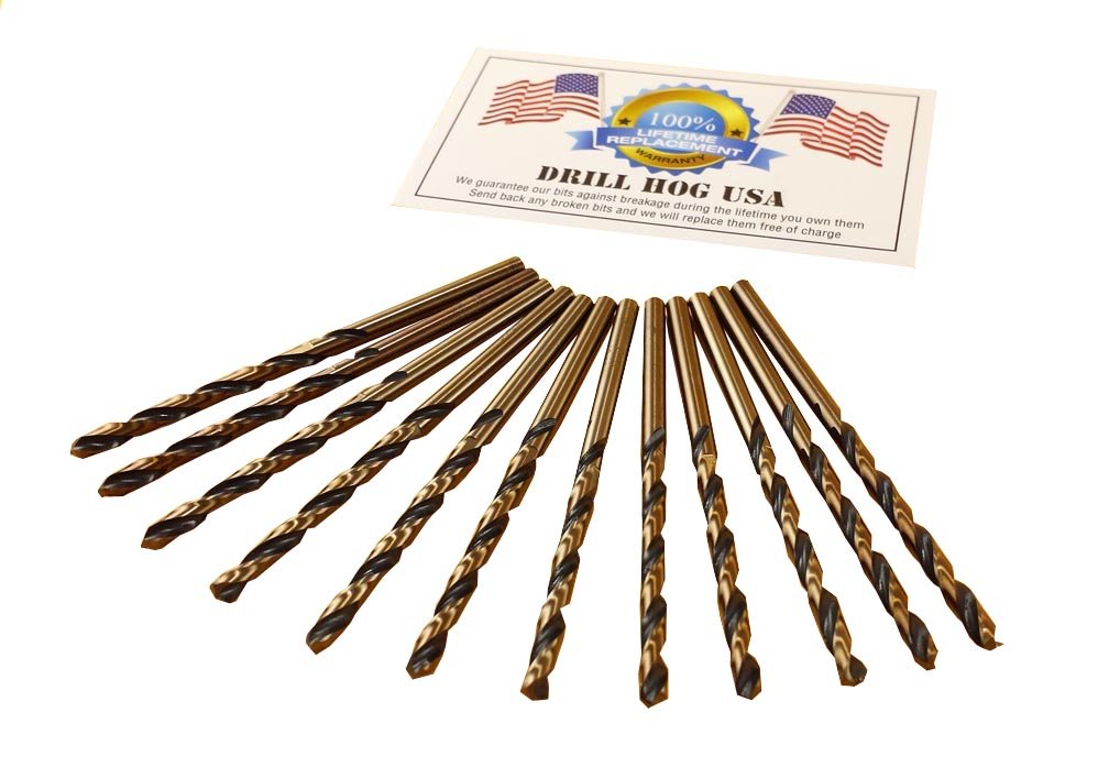Drill Hog USA 1/8" Drill Bits HI-Molybdenum M7 12 Pack : Amazon.in ...