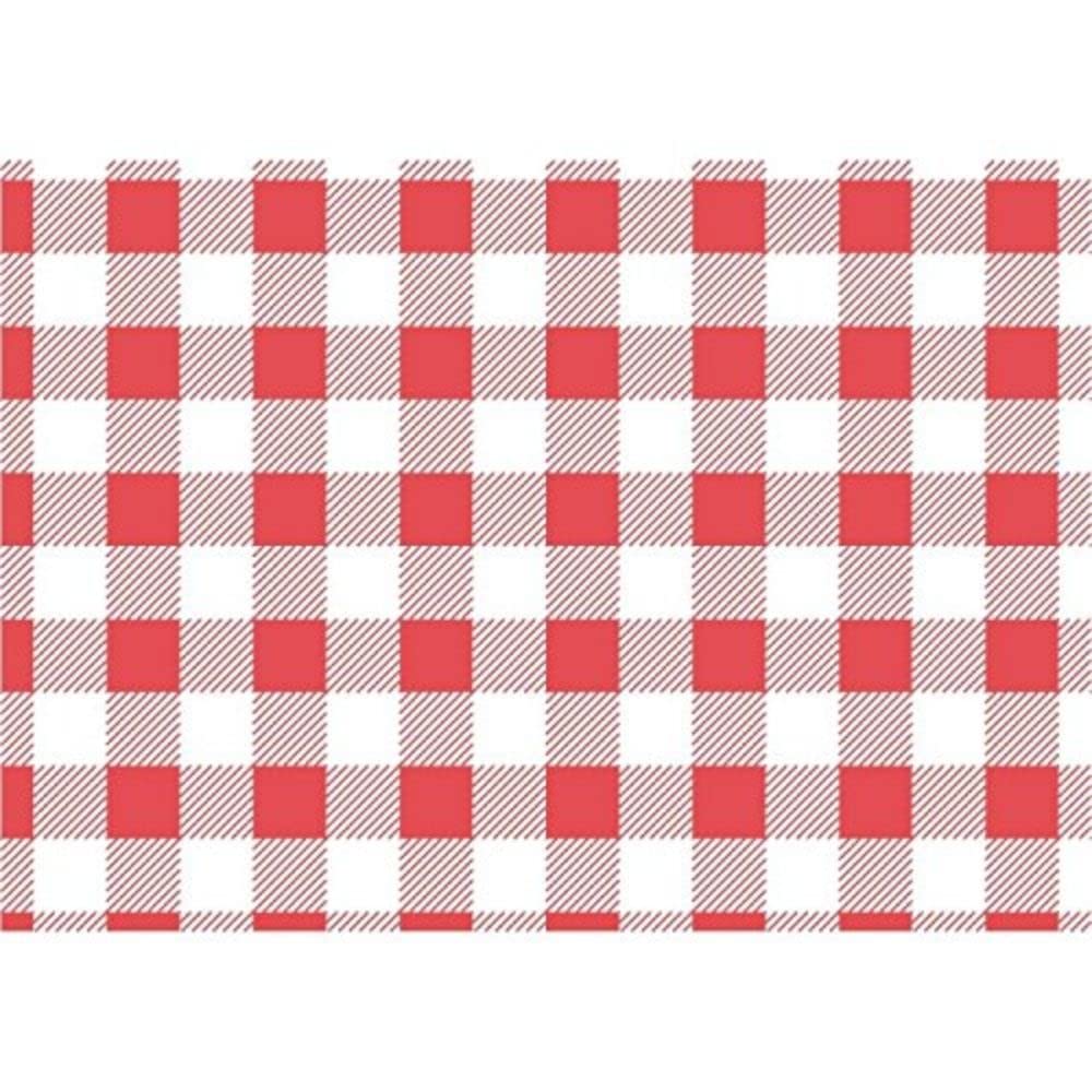 CL658 Red Gingham Greaseproof Paper, 190 mm x 310 mm (Pack of 200 ...