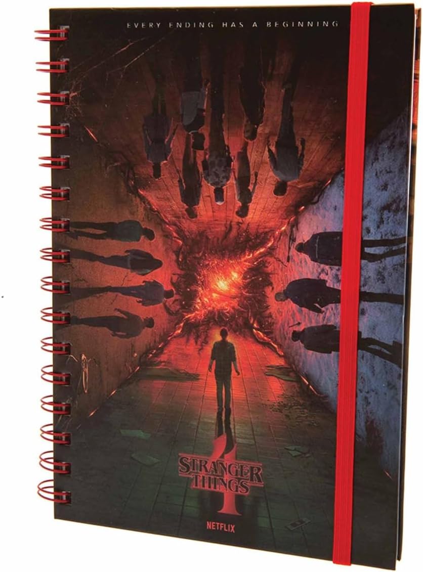Stranger Things A5 Wiro Notebook with Metallic Cover featuring the Cast ...
