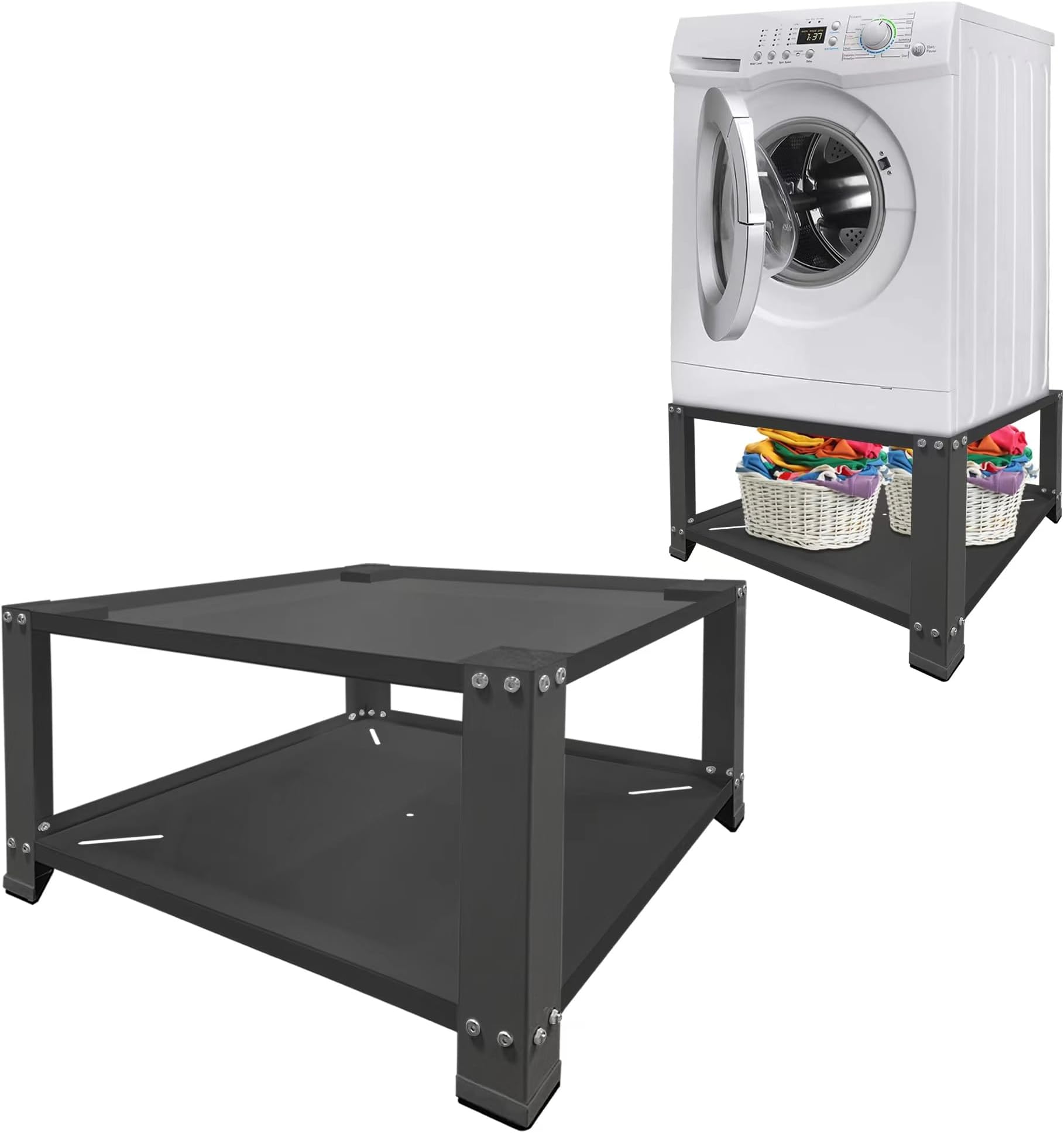 Amazon.com: Ivation | Wooden Laundry Pedestal for Washer & Dryer, Made ...