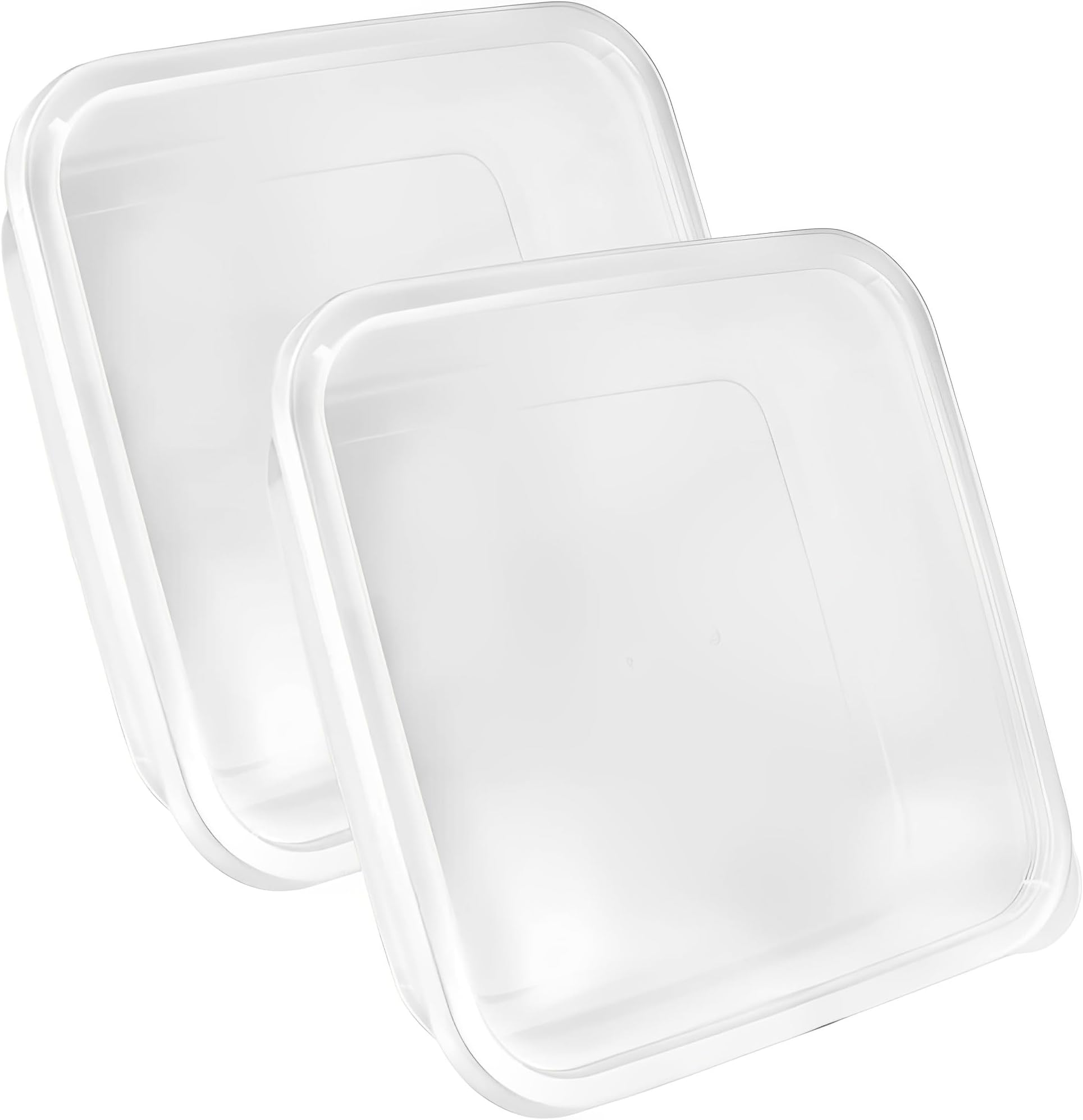 Amazon.com: Stackable Premium Clear Plastic Containers with Lids - 80oz ...