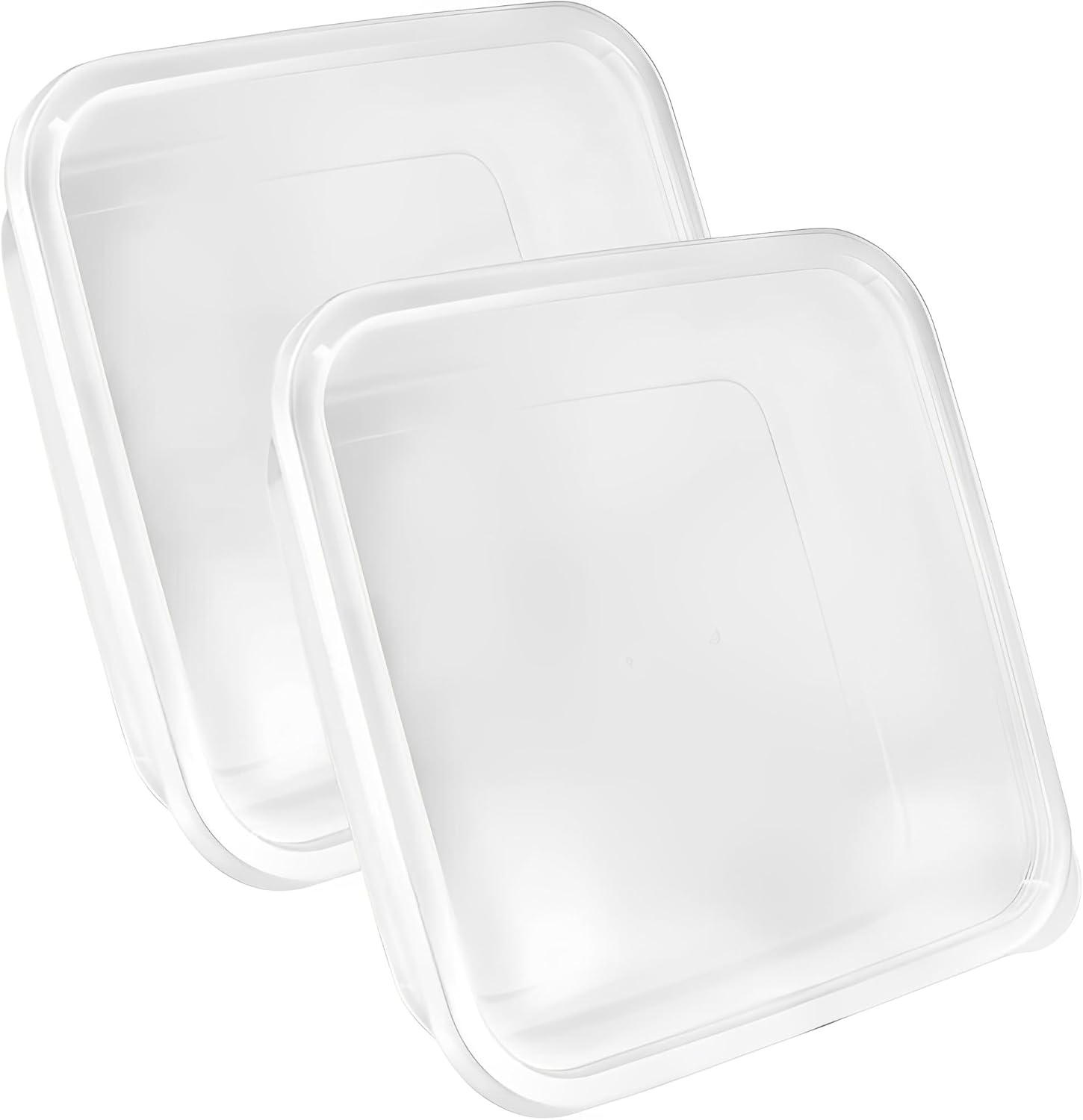 Amazon.com: Stackable Premium Clear Plastic Containers with Lids - 80oz ...