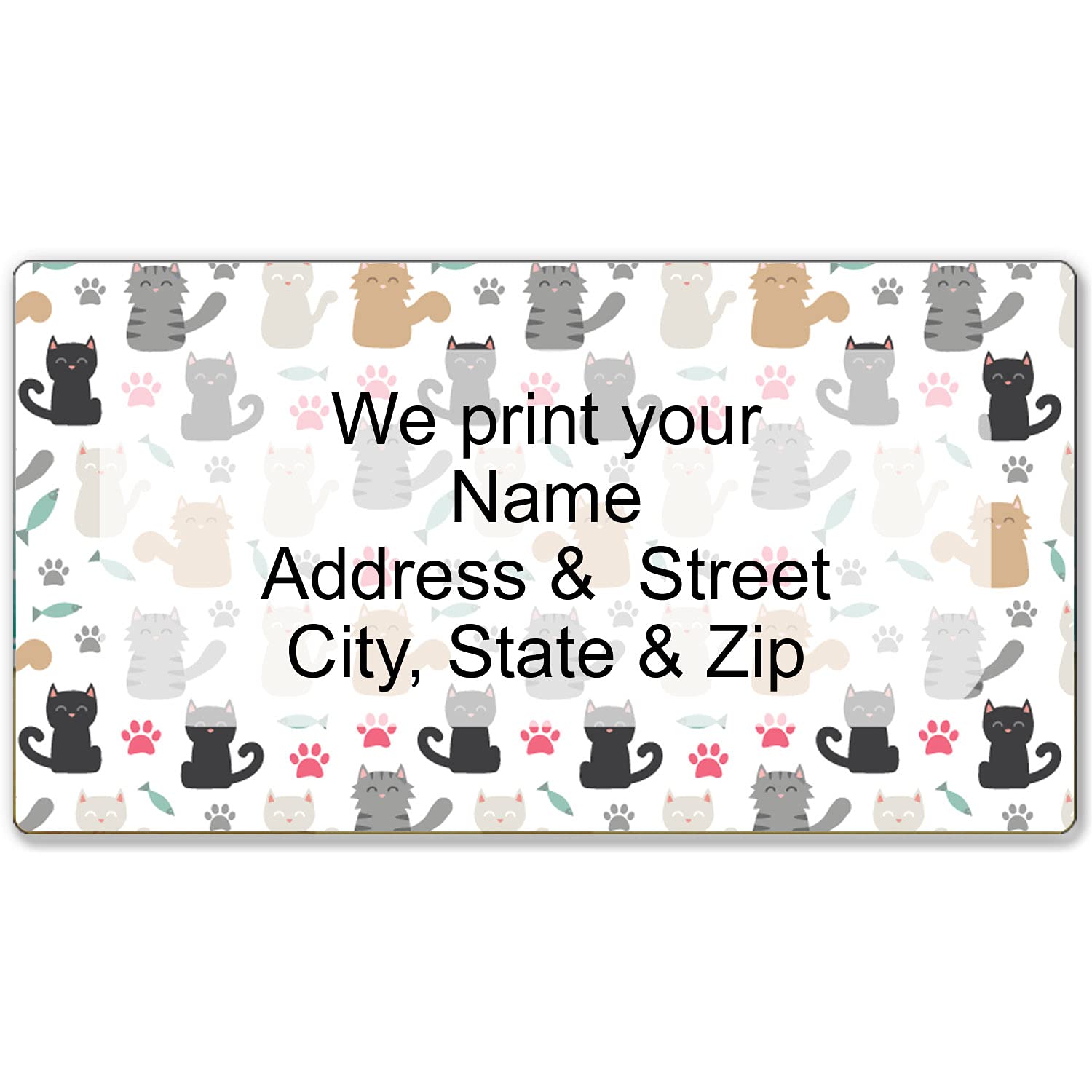 Amazon.com : Cat Address Label - Customized Return Address Label - 90 ...