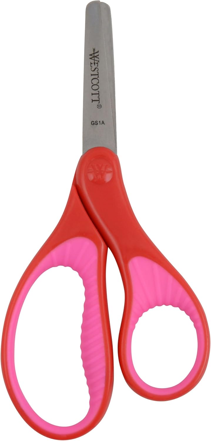 Amazon.com: Westcott 5" Soft Handle Blunt-Tip Scissors for Kids Ages 4 ...