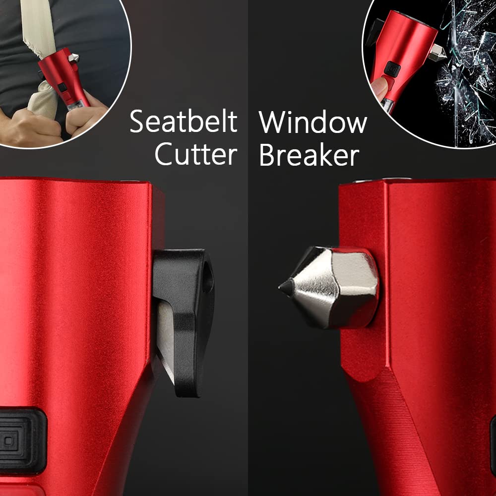 Snapklik.com : Car Emergency Flashlight, Seatbelt Cutter Window Glass ...