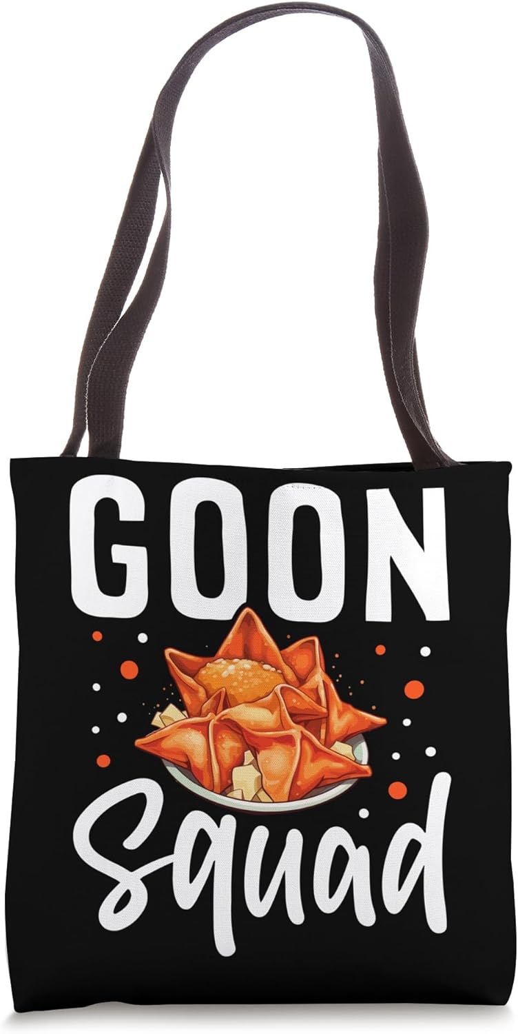 Amazon.com: Goon Squad Funny Crab Rangoon Chinese Food Tote Bag ...
