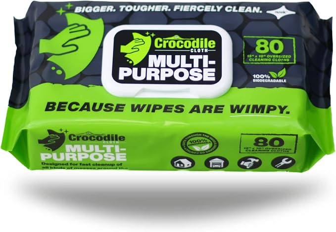 Amazon.com: Crocodile Cloth Multi-Purpose Household Cleaning Wipes ...