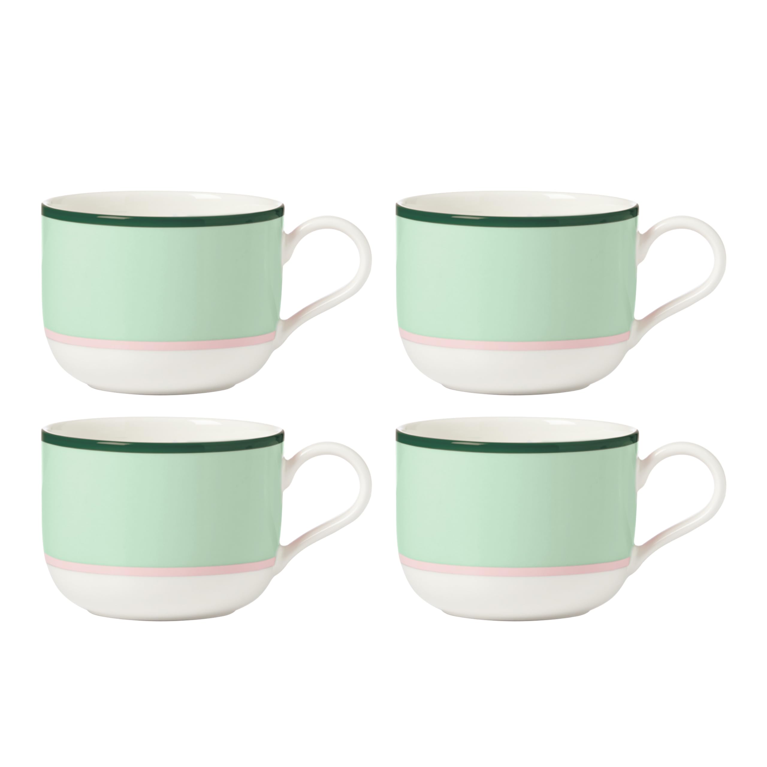 Amazon.com | Kate Spade New York Make It Pop Mug, S/4, 3.84, Green/Pink ...