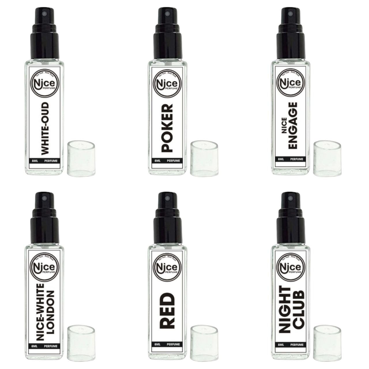 Buy Nice Perfume Luxury Trial Pack of 6 x 8ml Pocket Perfumes for Men ...