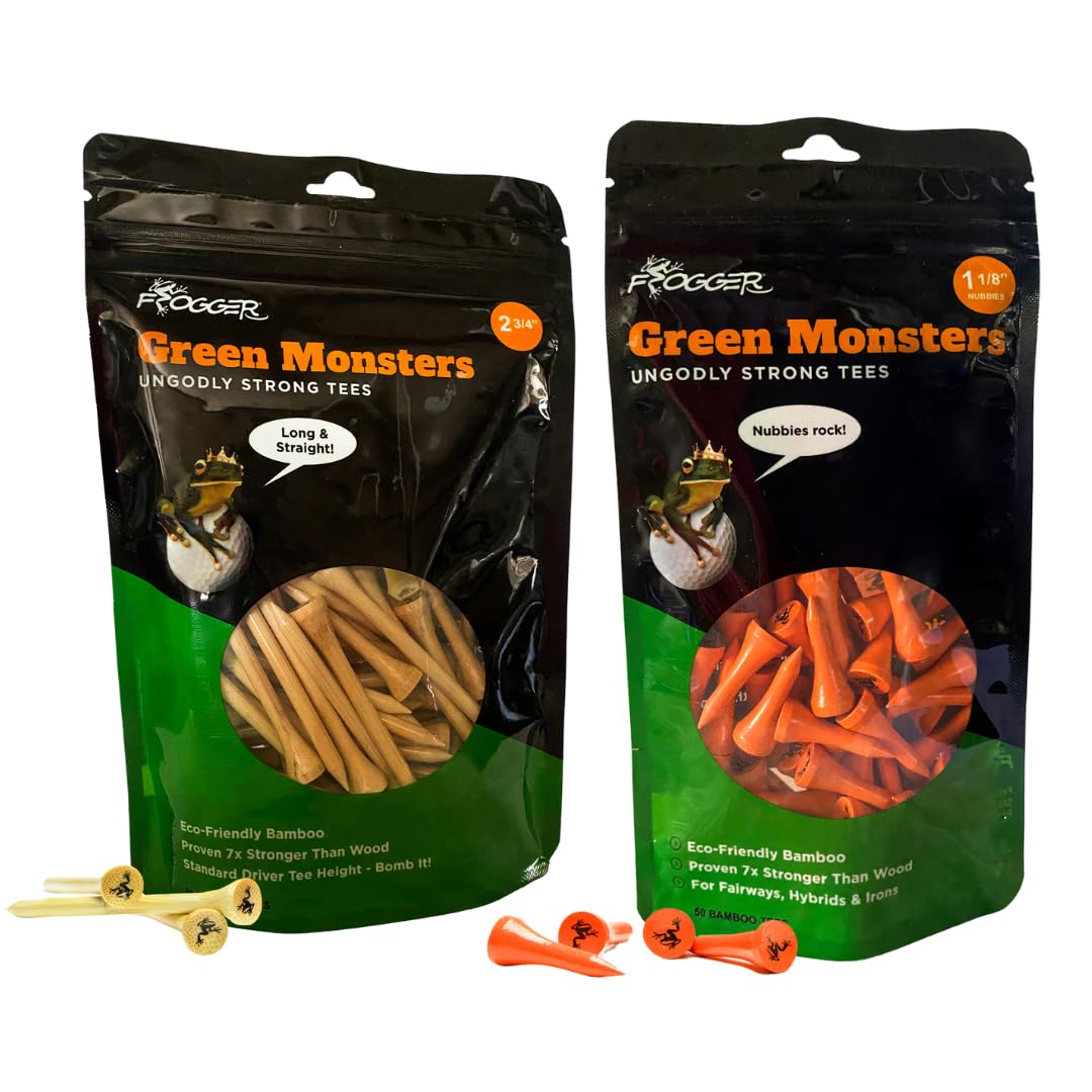 Amazon.com: Frogger Golf Green Monsters Bamboo Golf Tees, Includes 2 3/ ...