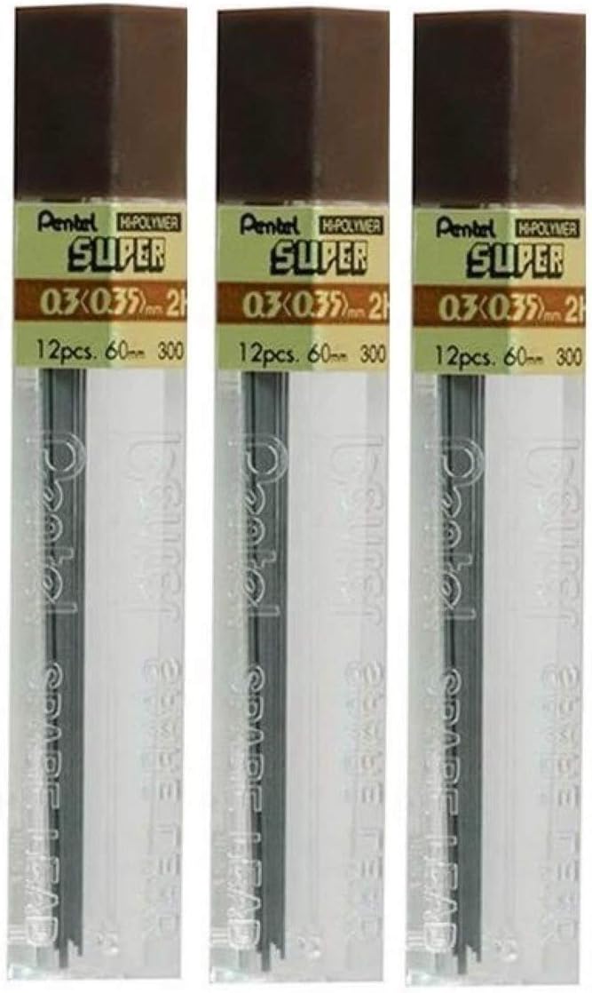 Pentel 0.9mm Size 2B Shade Hardness Pencil Refill Replacement Spare ...