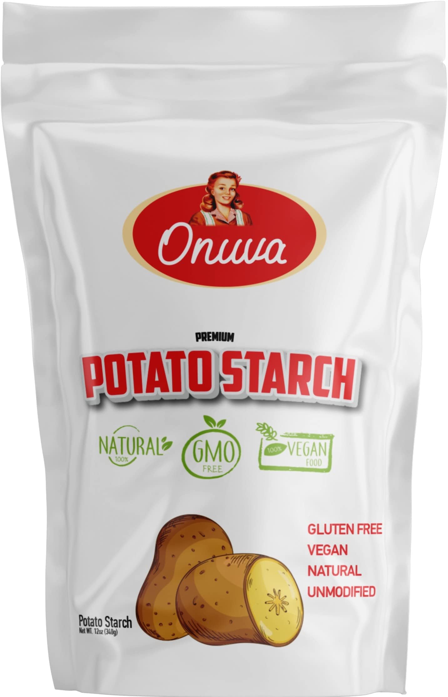 Amazon.com : Potato Starch, by Onuva,2 lb (907g), Natural Potato Starch ...