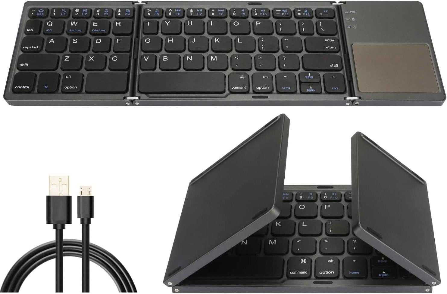 Gimibox Mini clavier pliable sans fil portable de poche avec pavé ...