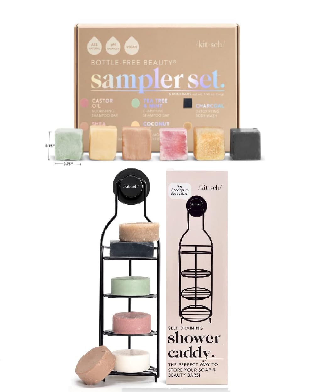 Amazon.com: Kitsch Shampoo, Conditioner & Body Wash Sampler Set ...