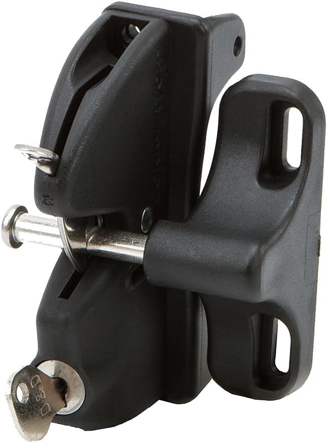 Amazon.com : Lokk Latch Black Polymer and Stainless Steel Exterior Dual ...