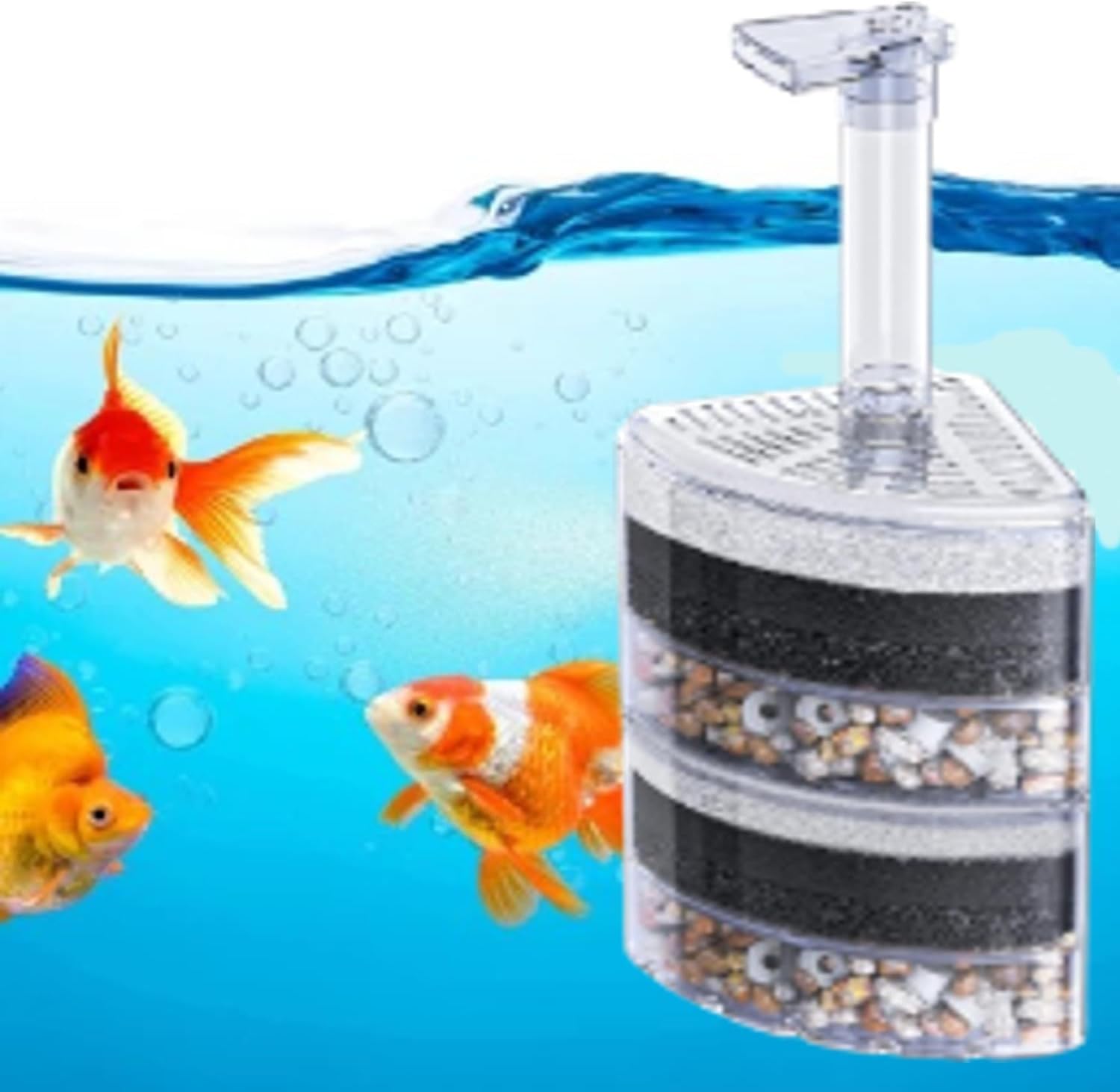XY2010 Internal Aquarium Corner Filter | Medium Size|Bio Media & Sponge ...