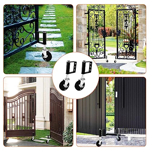 2 Pack 4-Inch Spring Loaded Gate Caster for Wooden Gate PVC Fence ...