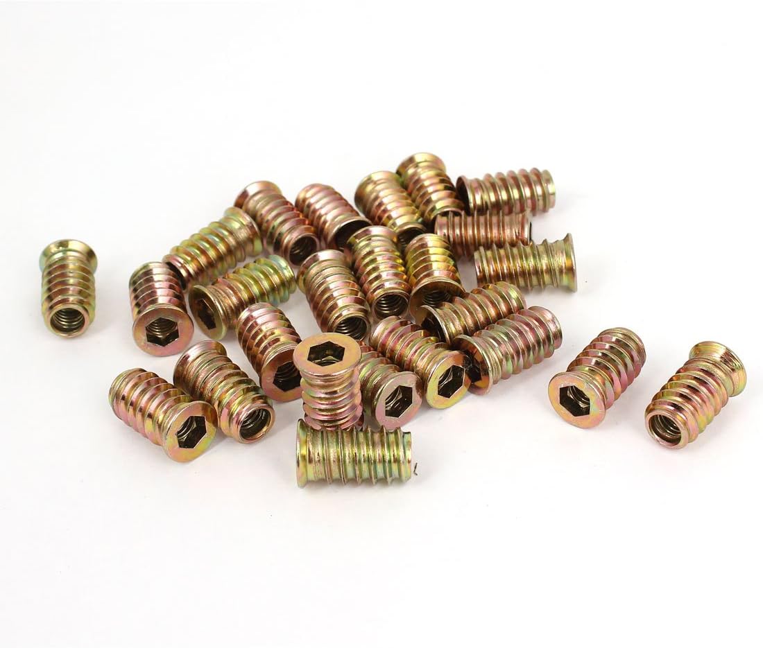 Aexit 25 piezas M6 E-Tuerca Tornillos de interfaz de inserción de ...