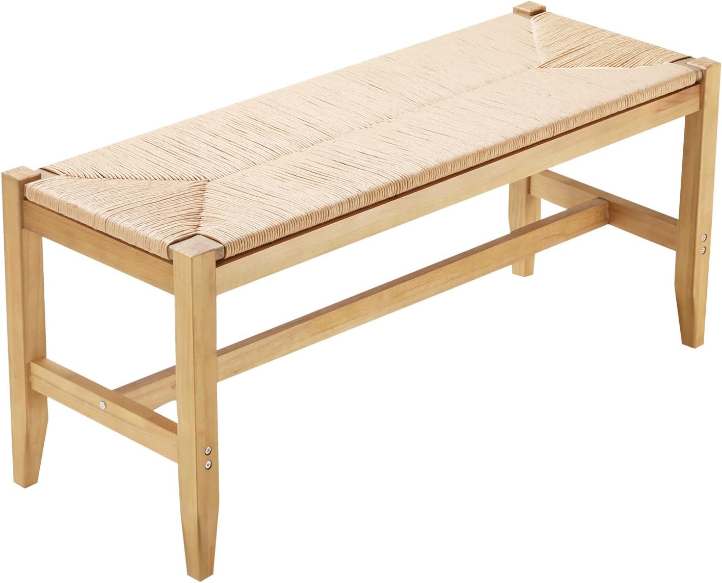 Amazon.com: VEVOR Rattan Bench, 40" Wooden Rattan Bench, Entrywway ...