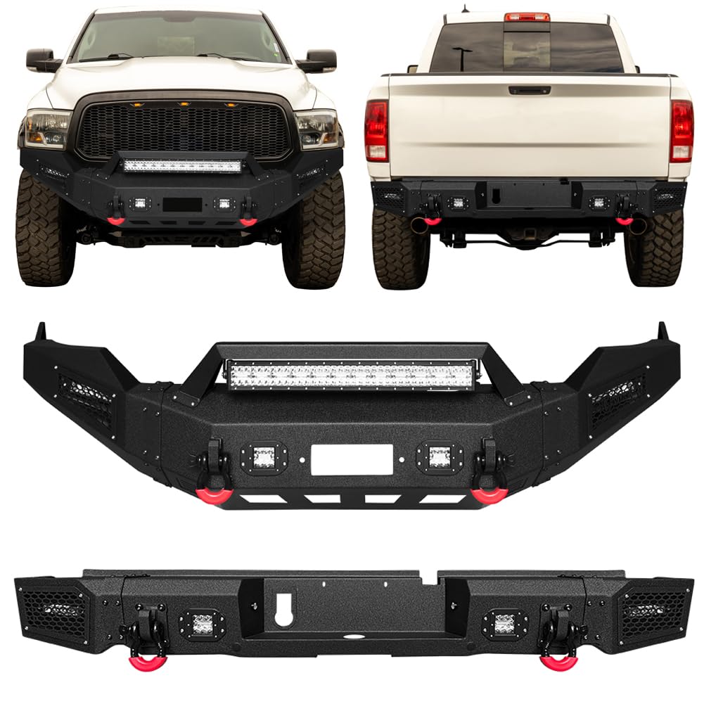 Amazon.com: Vijay Front and Rear Bumper Compatible with 2013-2018 RAM ...