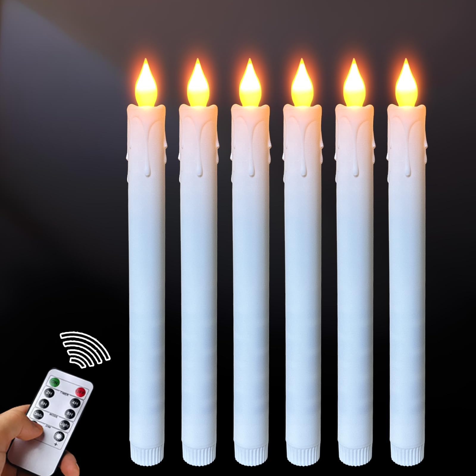 Nfhkpa 6 Stück LED stabkerzen, LED kerzen mit Timerfunktion und ...