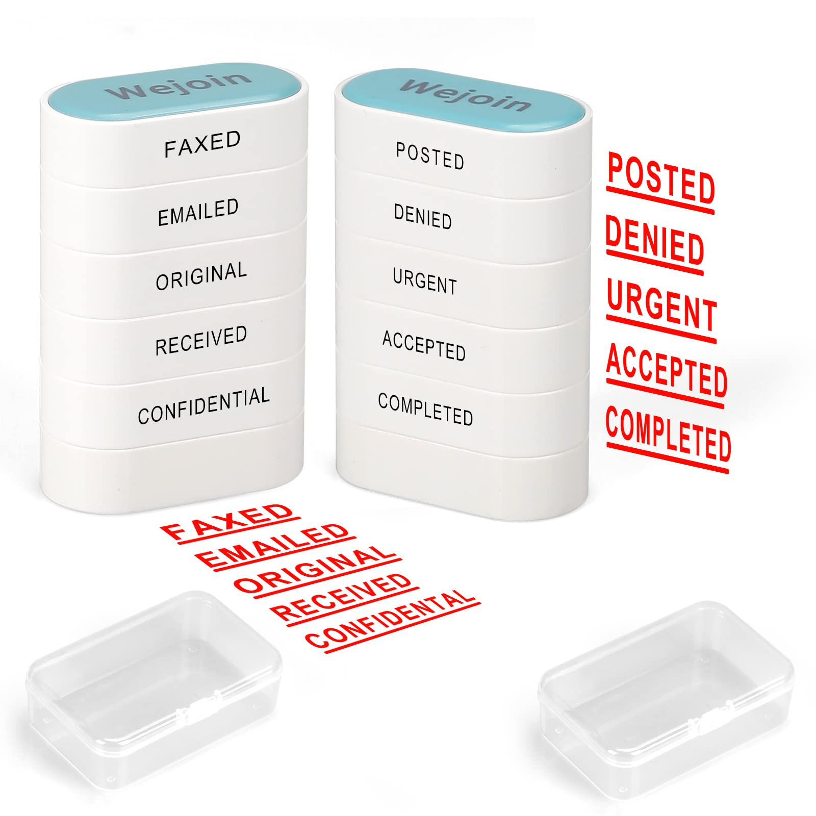 Amazon.com: WEJOIN Office Stamps Set, Self Inking Stamps for Office Use ...