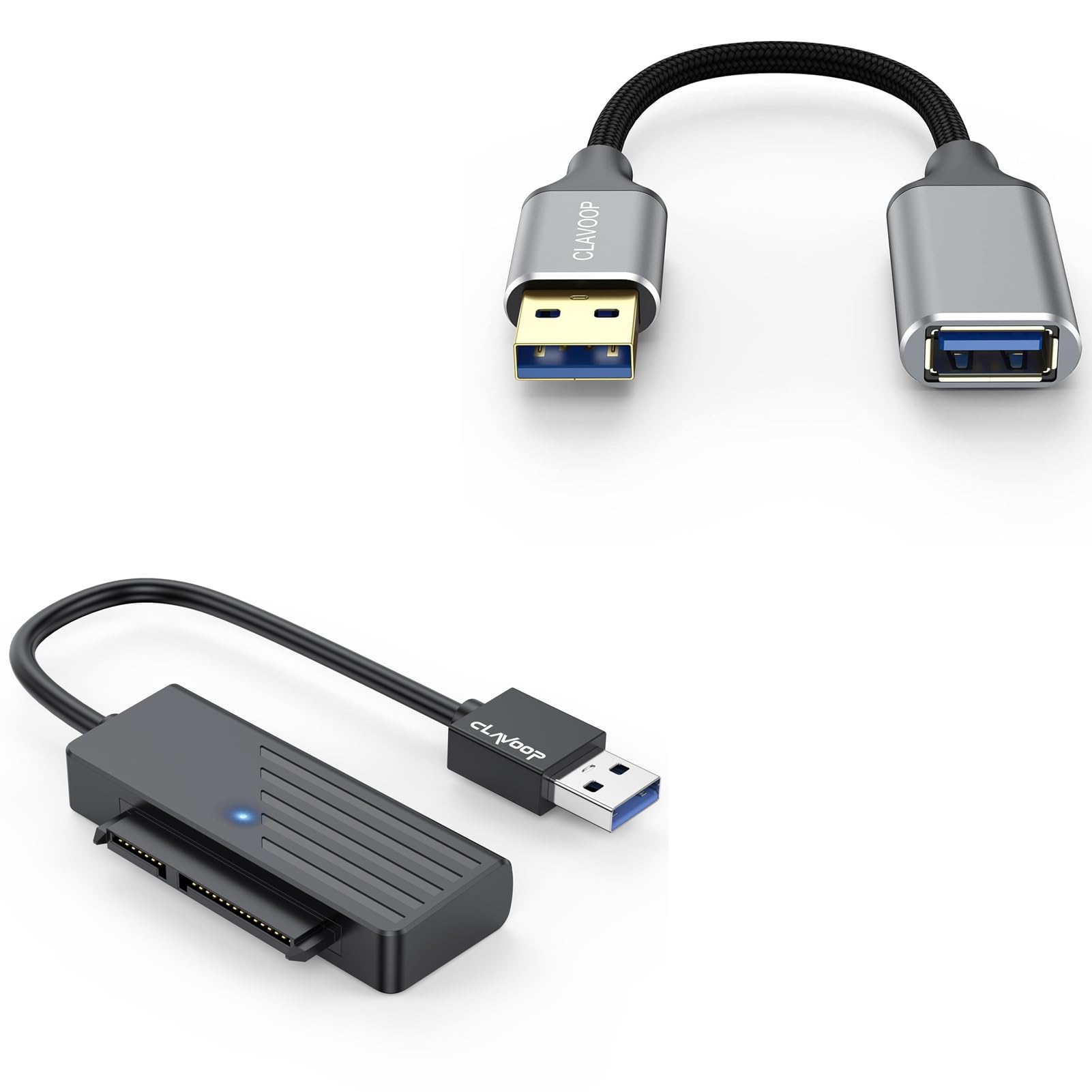 Amazon.com: CLAVOOP Short USB Extension Cable 6 inch Bundle SATA to USB ...