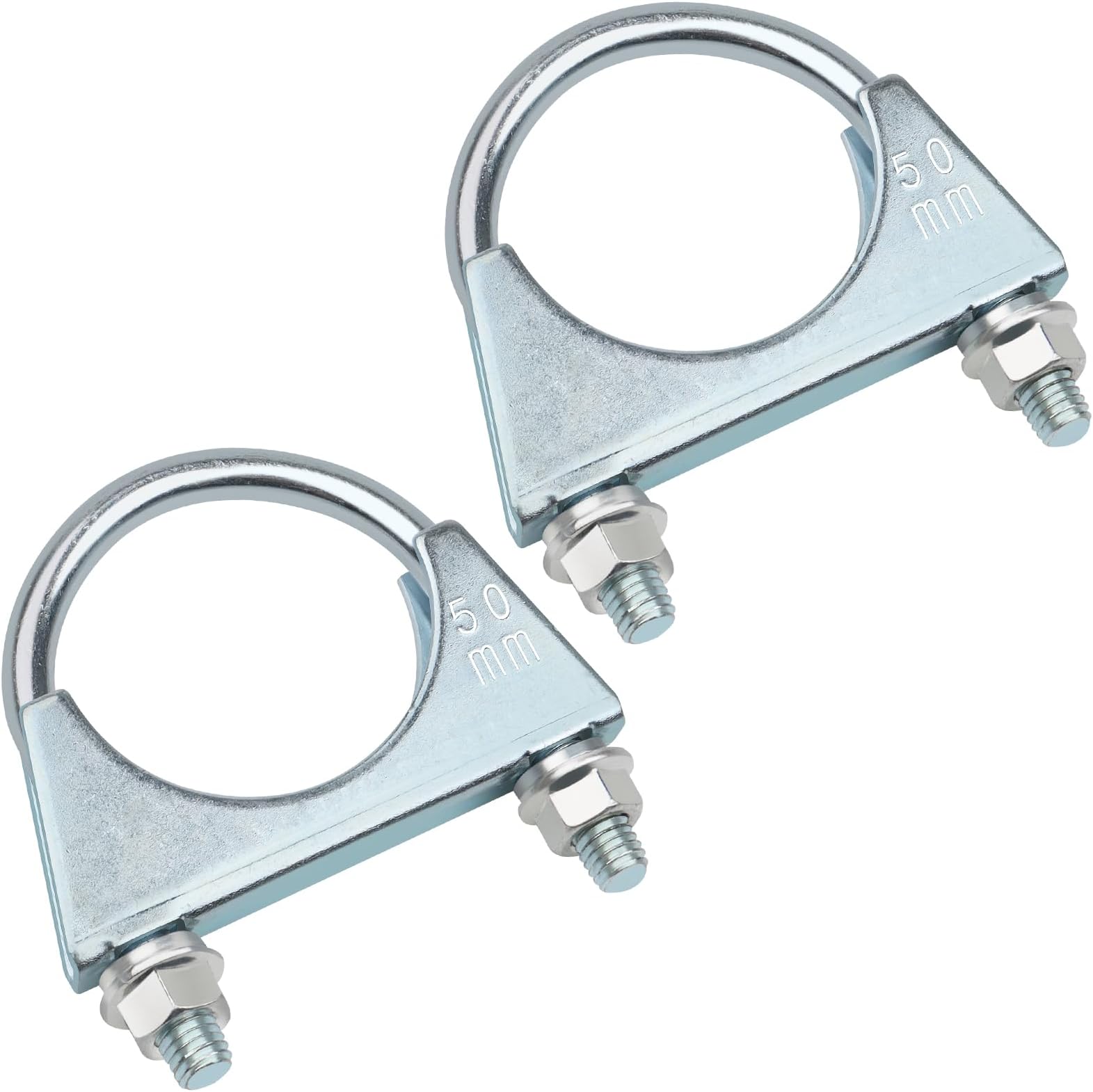 Yeepeo Lot de 2 colliers de serrage pour tuyau d'échappement - 50 mm ...