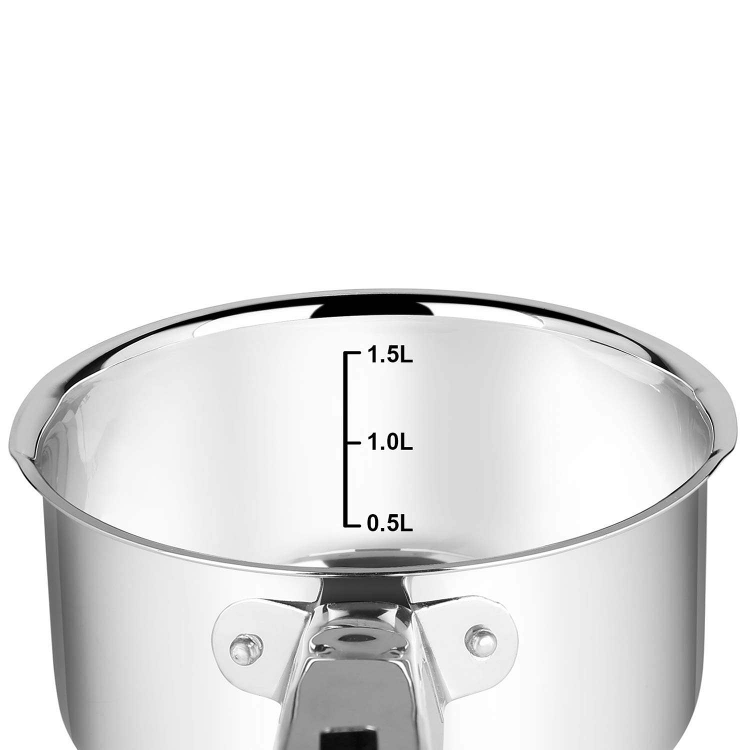 Penguin Home® Saucepan 16cm, 1.5 Litre | Stainless Steel Sauce Pan with ...