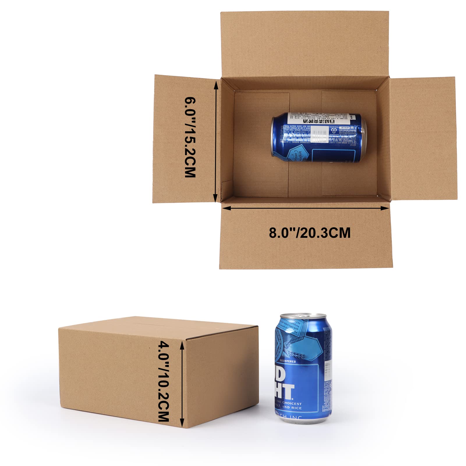 CRUGLA 40 Packs Shipping Boxes 8x6x4, Cardboard Boxes for Small ...