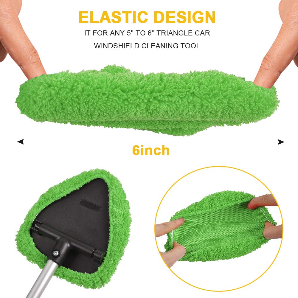 Tools & Equipment Interior Auto Window Cleaner Wand Brush Washing Pads ...