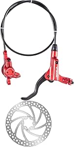 Amazon.com : BUCKLOS MTB Hydraulic Disc Brakes Red Mountain Bike Left Front 800mm Hydraulic ...