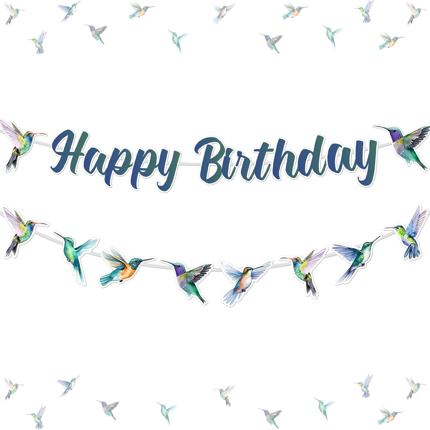 Amazon.com: Hummingbird Birthday Decorations - Happy Birthday Banner ...