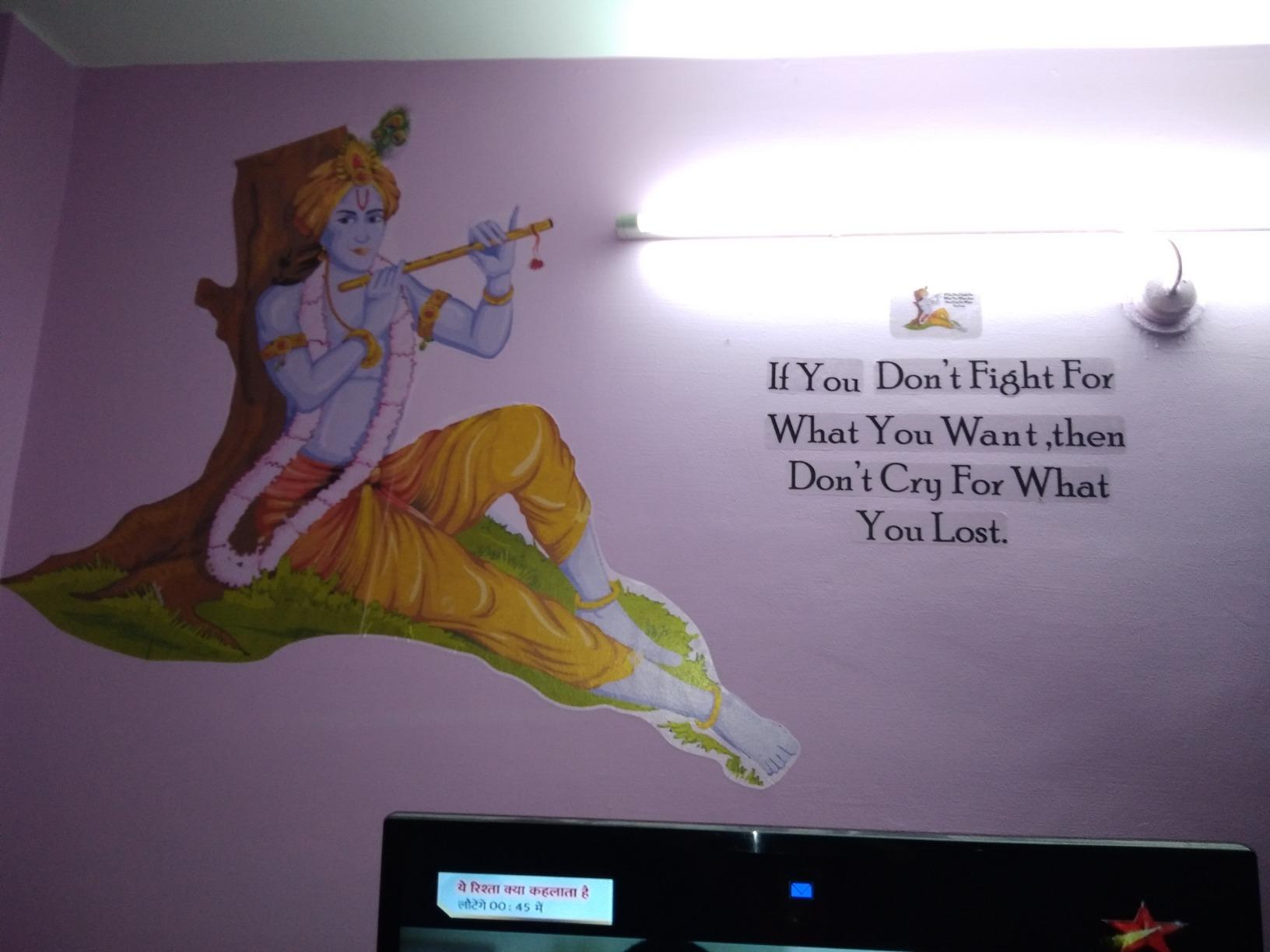 Buy Rawpockets Decals ' Lord Krishna Sitting Under Tree and Bhagavad ...