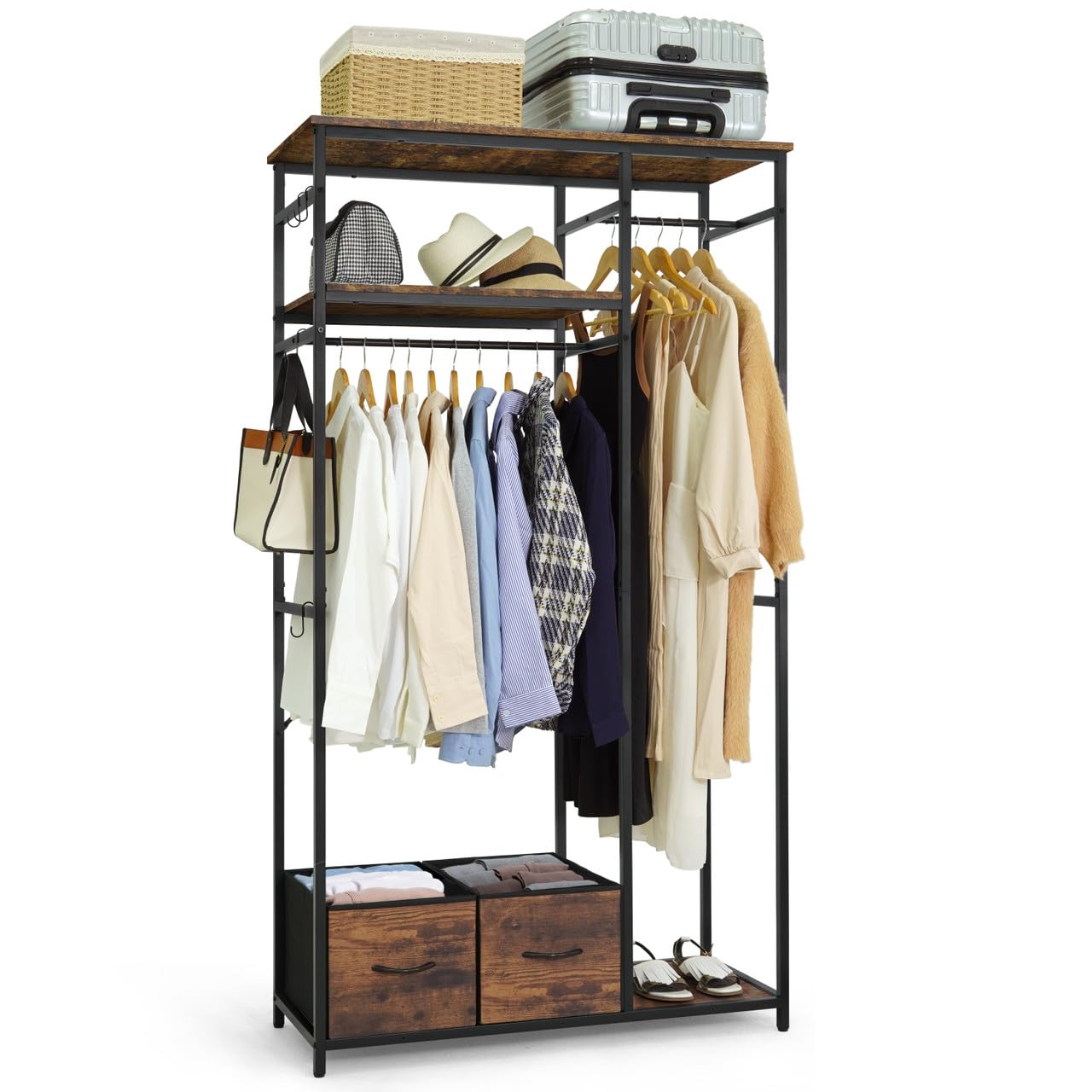Amazon.com: CAPHAUS 550lbs Capacity Garment Rack for Hanging Clothes ...