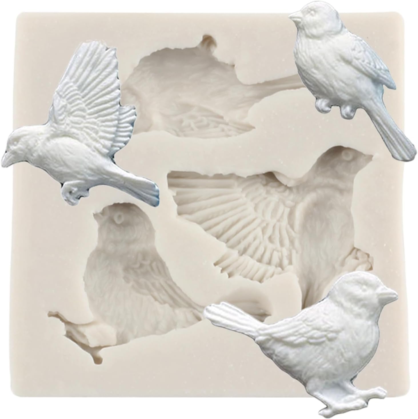Amazon.com: MINFEIDMS 3D Bird Cake Fondant Molds Bird Silicone Mold For ...