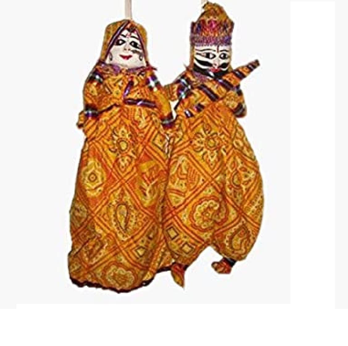 Buy KSM Traditional Handcrafted Rajasthani Wood Folk Puppets aka ...
