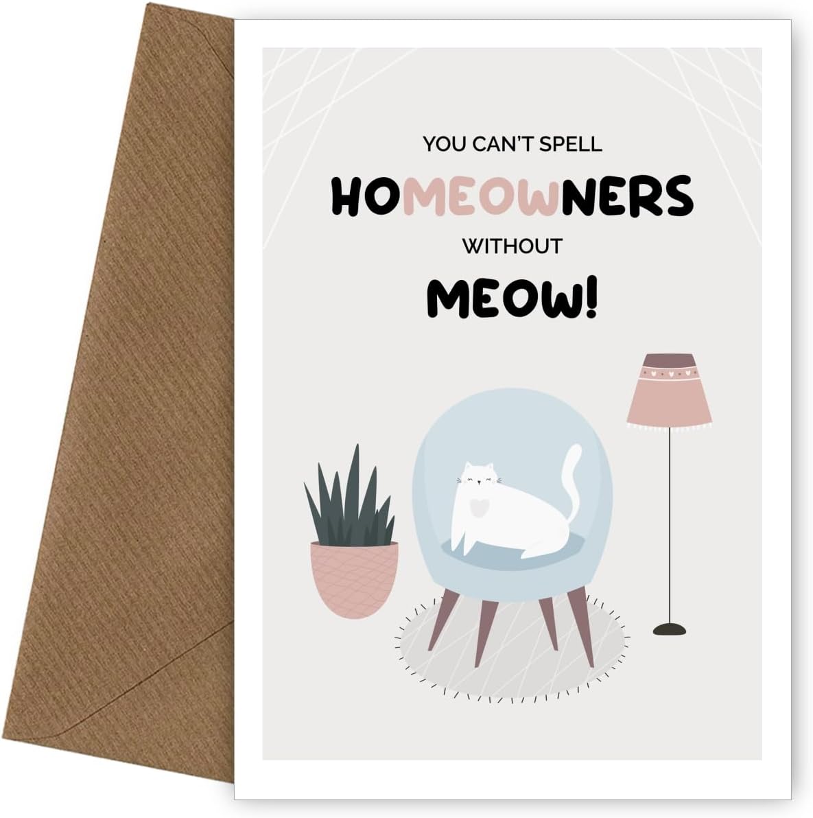 New Home Card Funny Cat Homeowner - Perfect as House Warming Card ...
