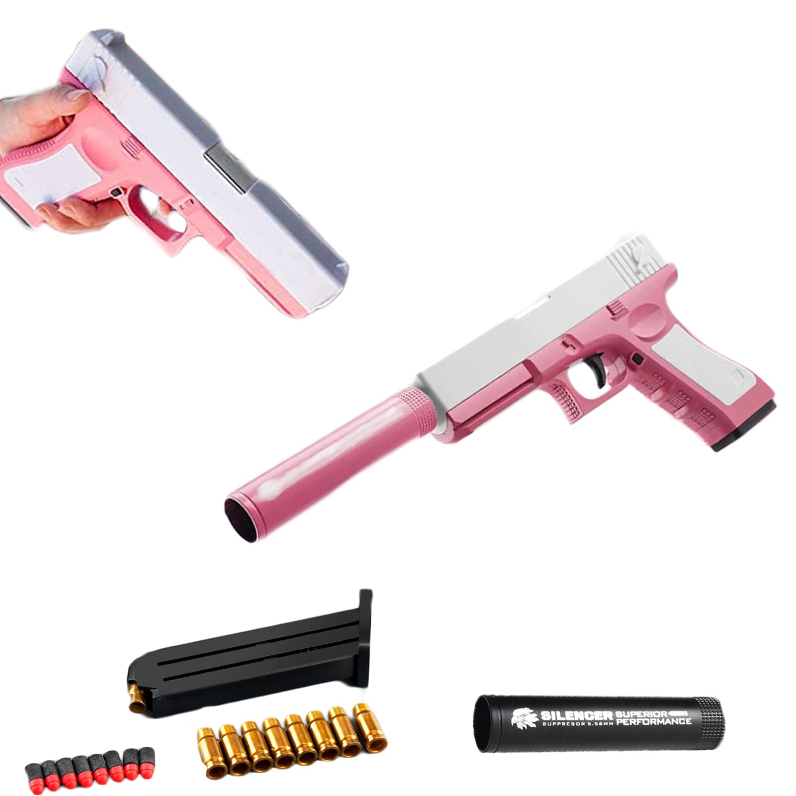 Buy Classic Glock & M1911 Soft Bullet Toy - 1: 1 Size Boys Toy s,Shell ...
