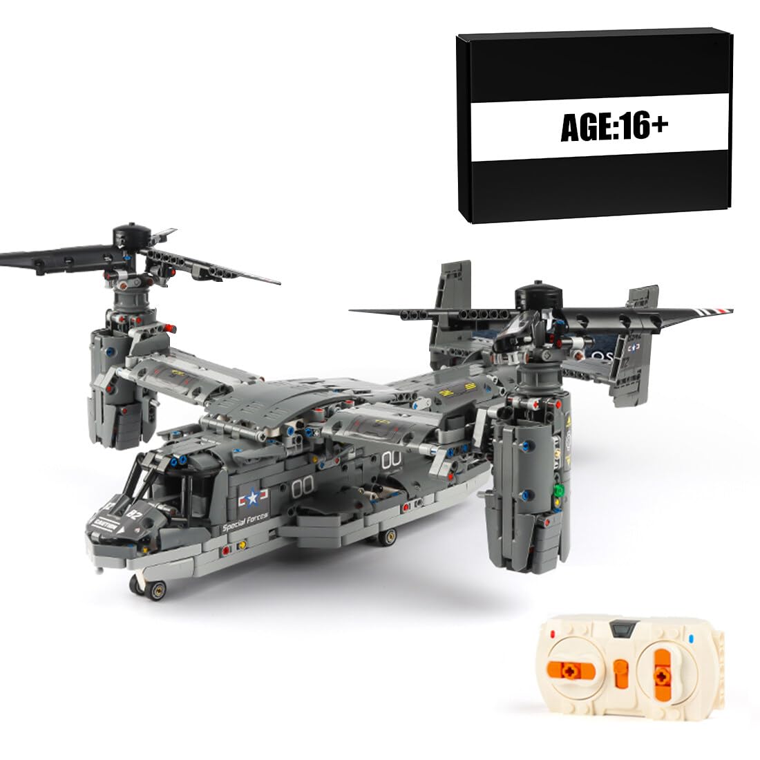 Amazon.com: KAROYD Technic 2-Mode Dynamic Osprey Helicopter Building ...