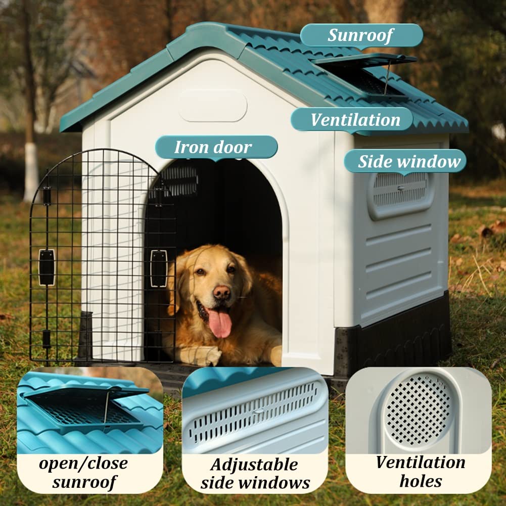 Dog With Ventilation Houses XXL Dog Kennel Outdoor Indoor Plastic