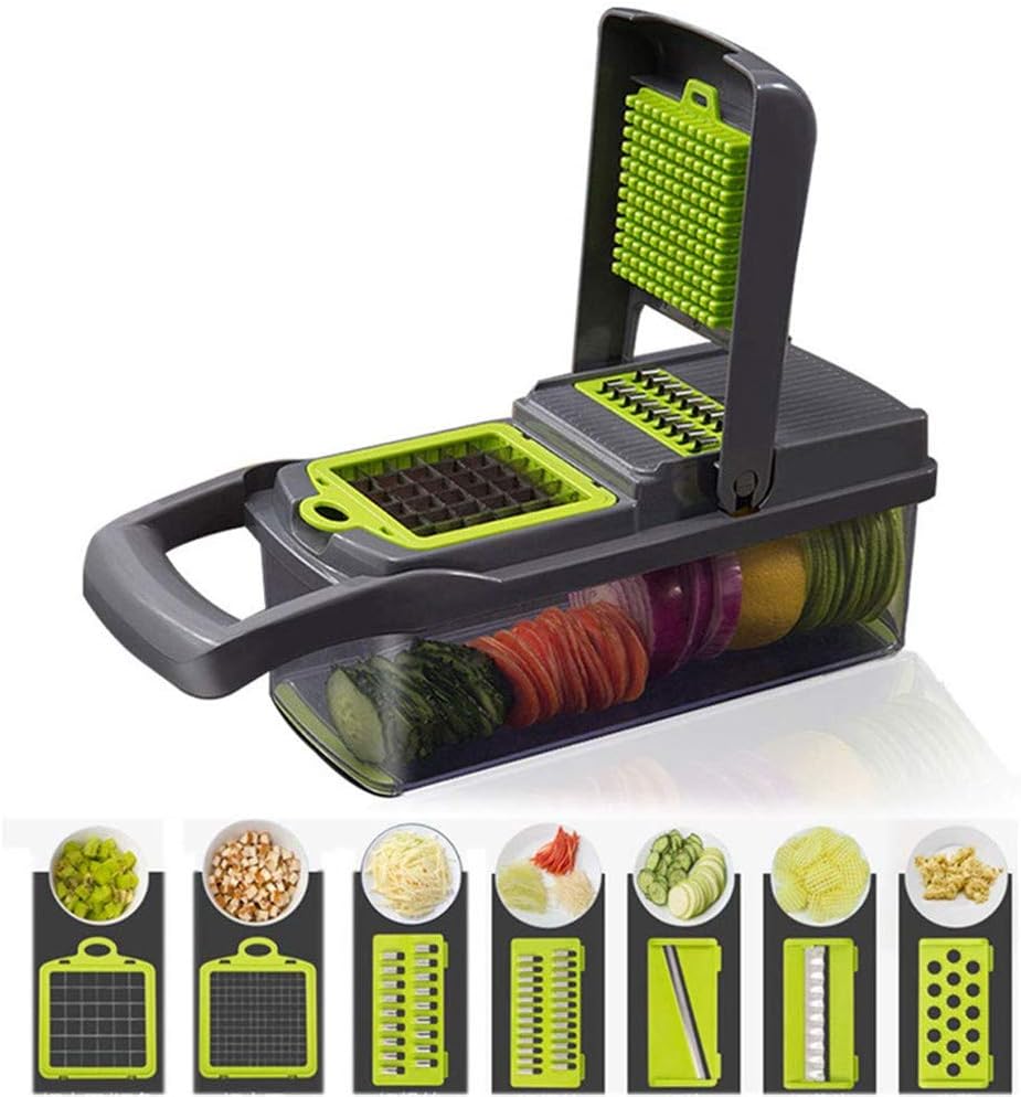 Mandoline 16-en-1 - Coupe-Légumes Multifonction avec Lames ...