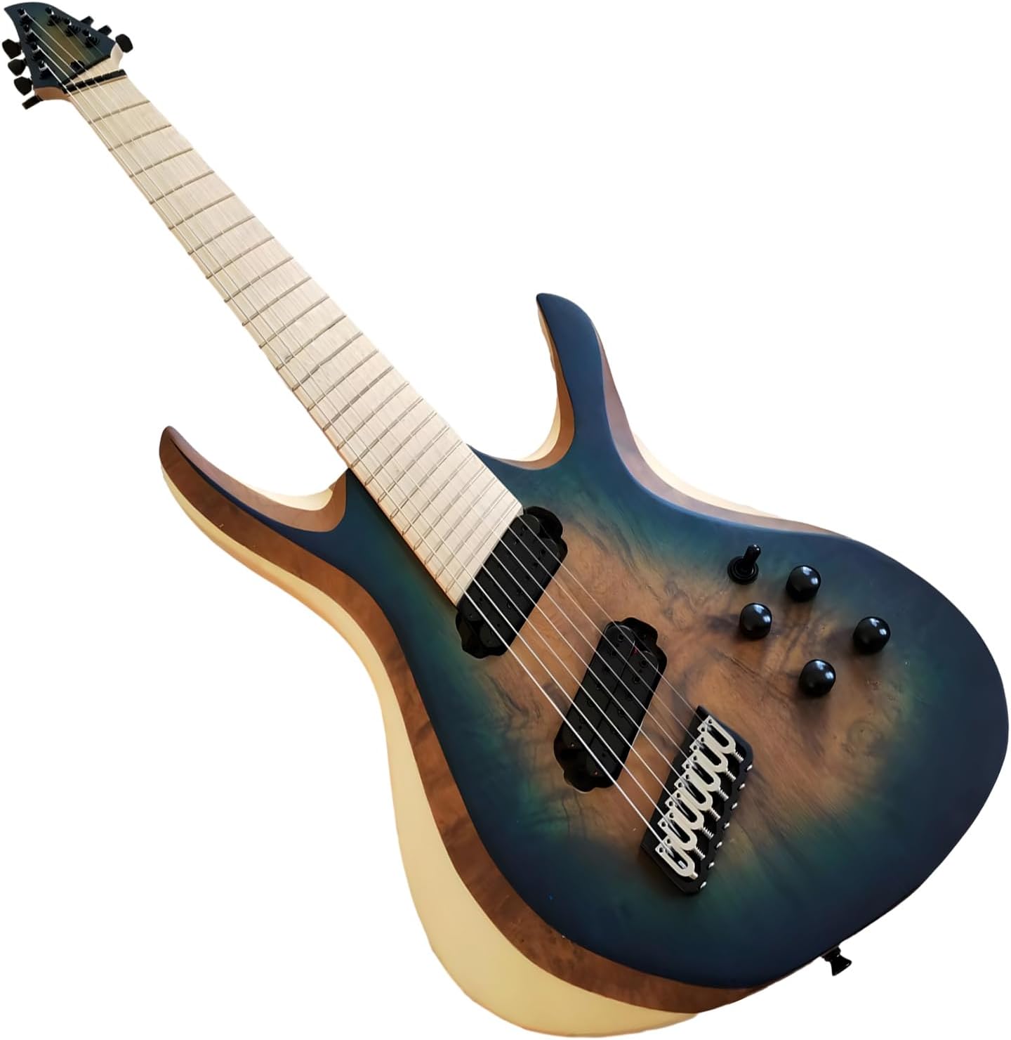 Amazon.com: Upgrade 7 Strings Fanned Fret Electric Guitar ASH Body ...