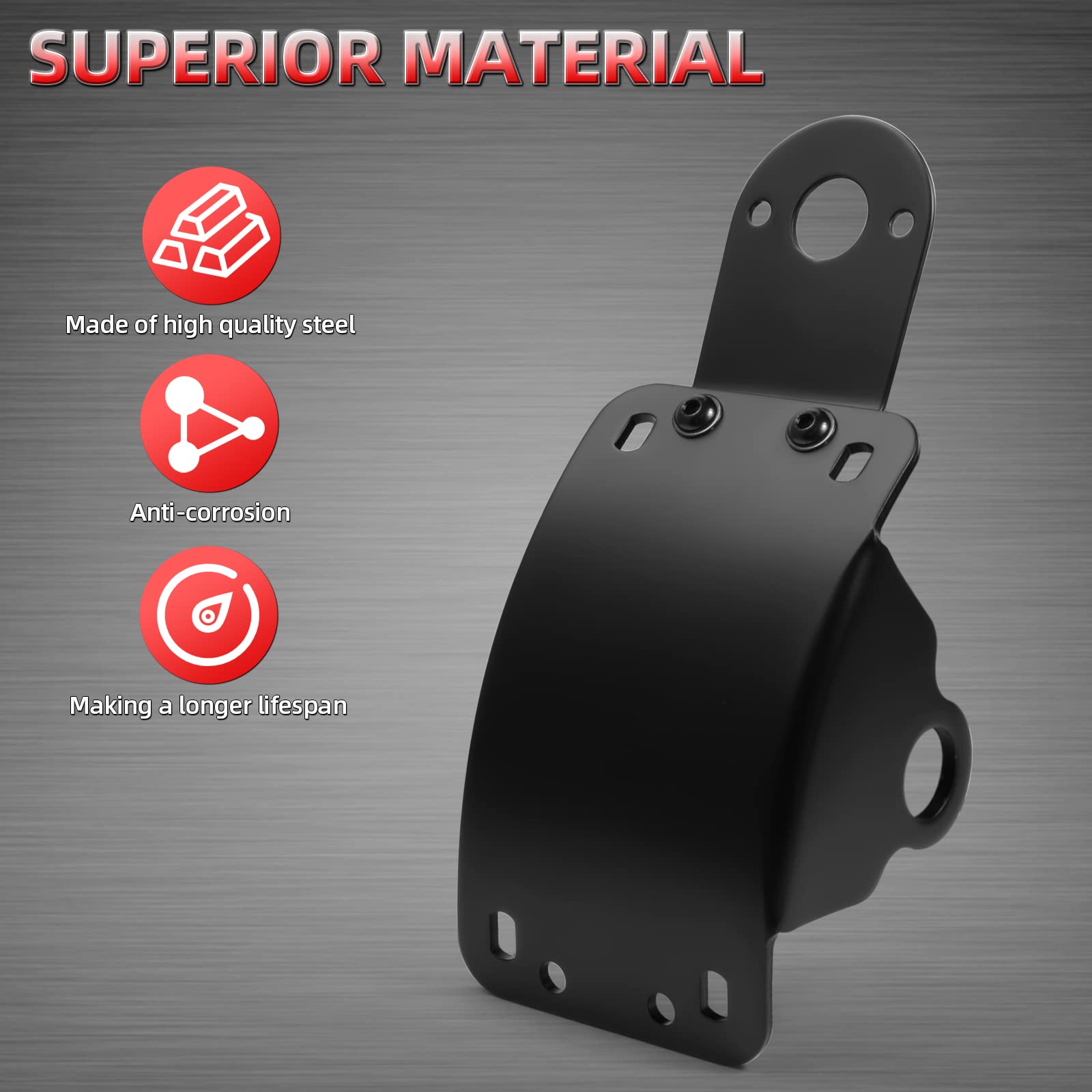Snapklik.com : Motorcycle 1" Axle Hole License Plate Bracket Curved ...